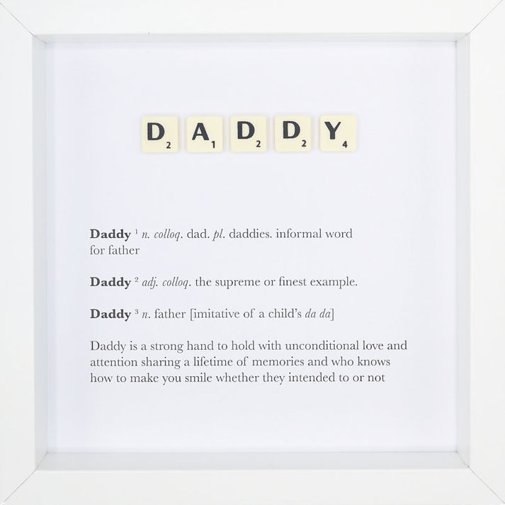 Daddy Dictionary Definition Scrabble Letter Tile Boxed Frame ...