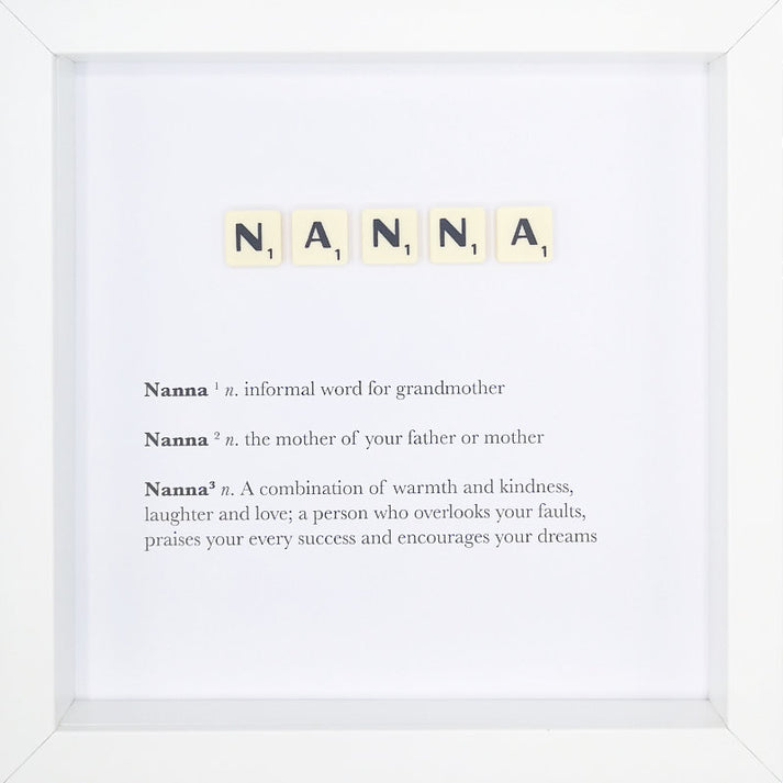 Nanna Dictionary Definition Scrabble Letter Tile Boxed Frame ...